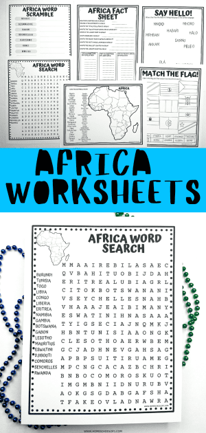 7 Free Africa Worksheets for Middle School (Geography Printables)