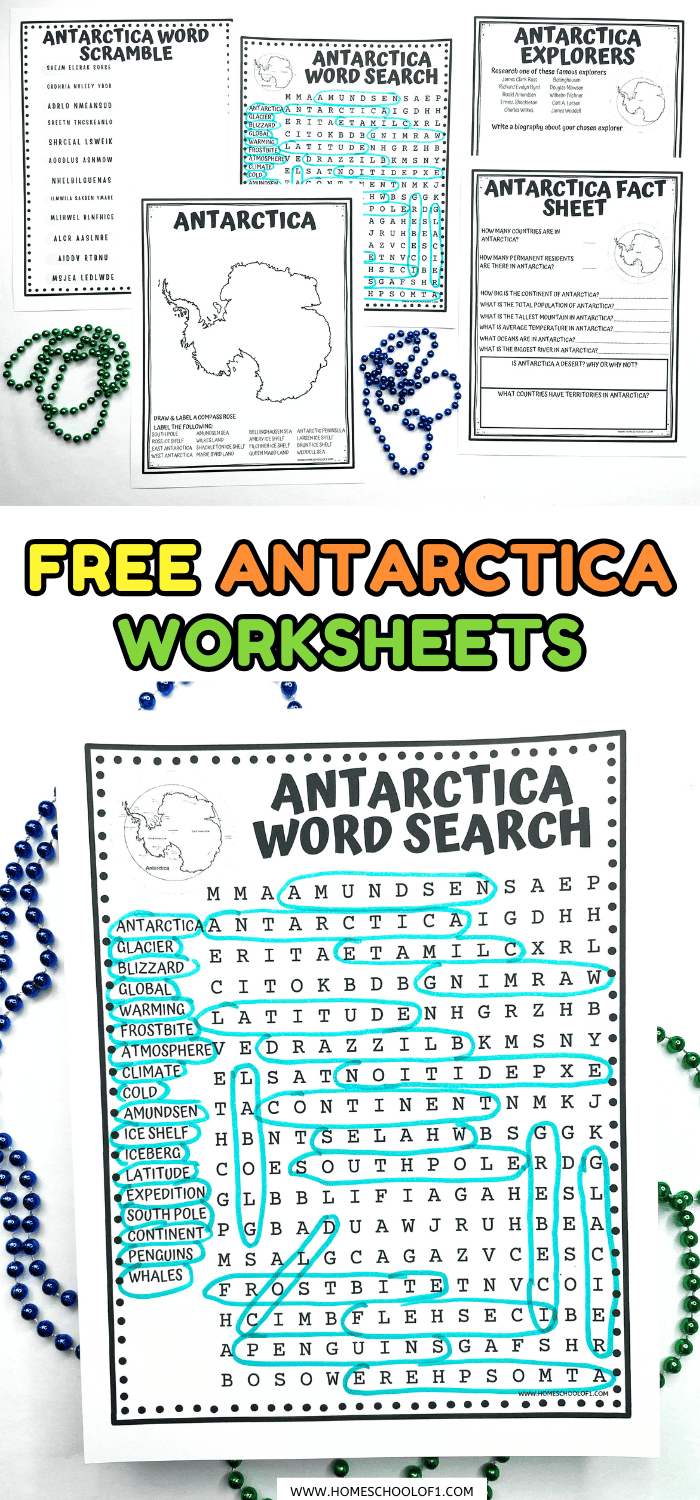 Free Printable Antarctica Worksheets for Kids