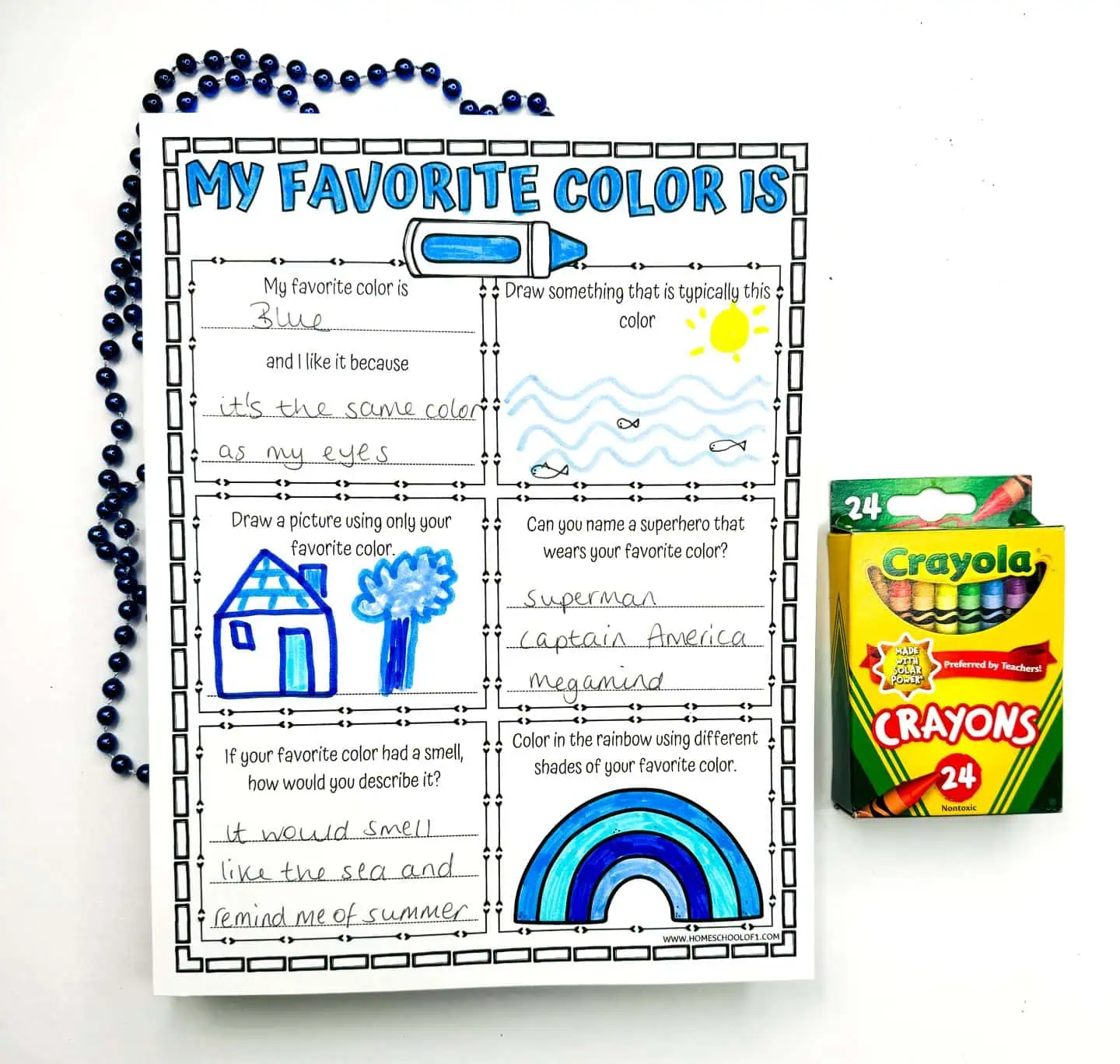My Favorite Color Worksheet (Free Printable)
