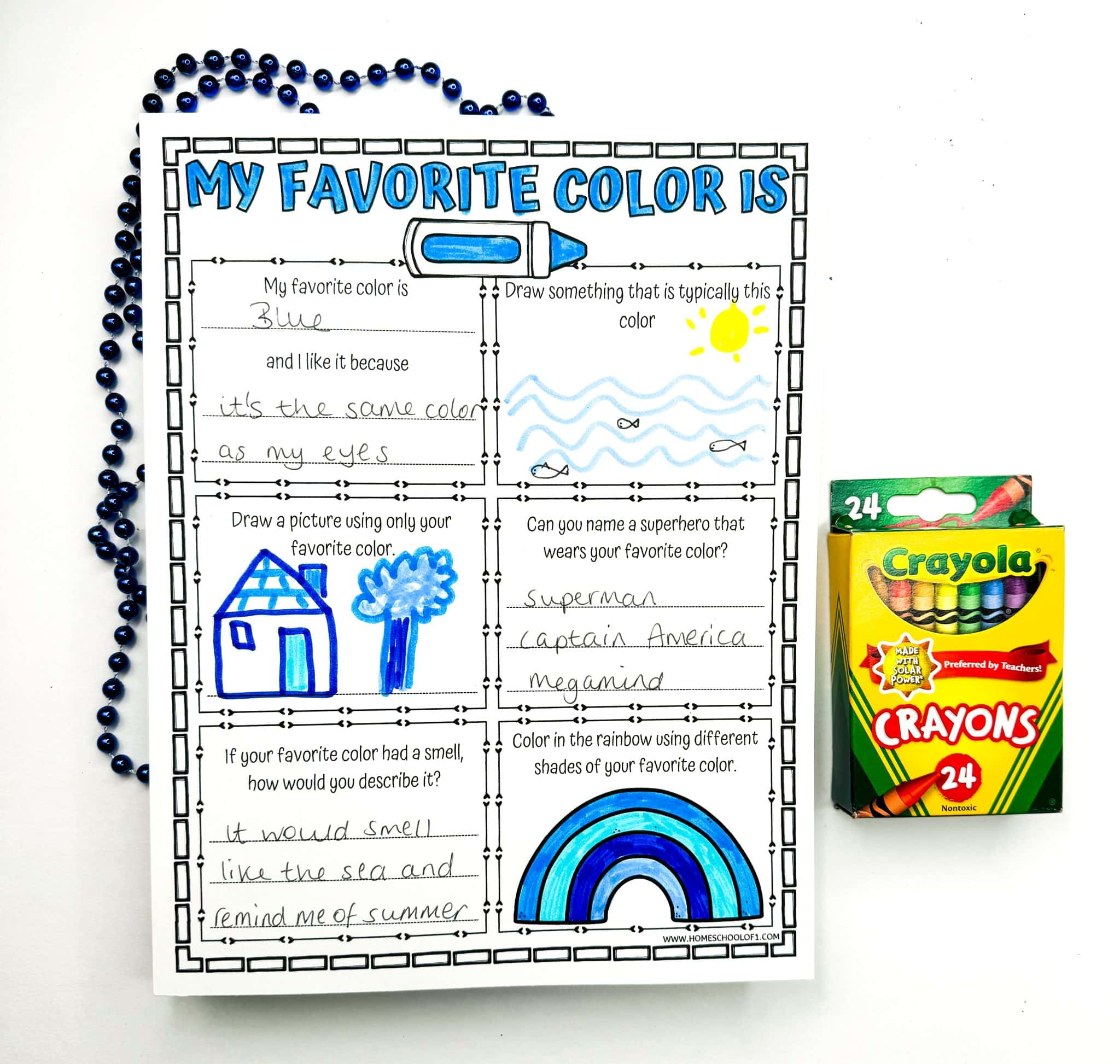 My Favorite Color Worksheet (Free Printable Activity for Kids)