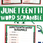 Free Juneteenth Word Scramble Printable