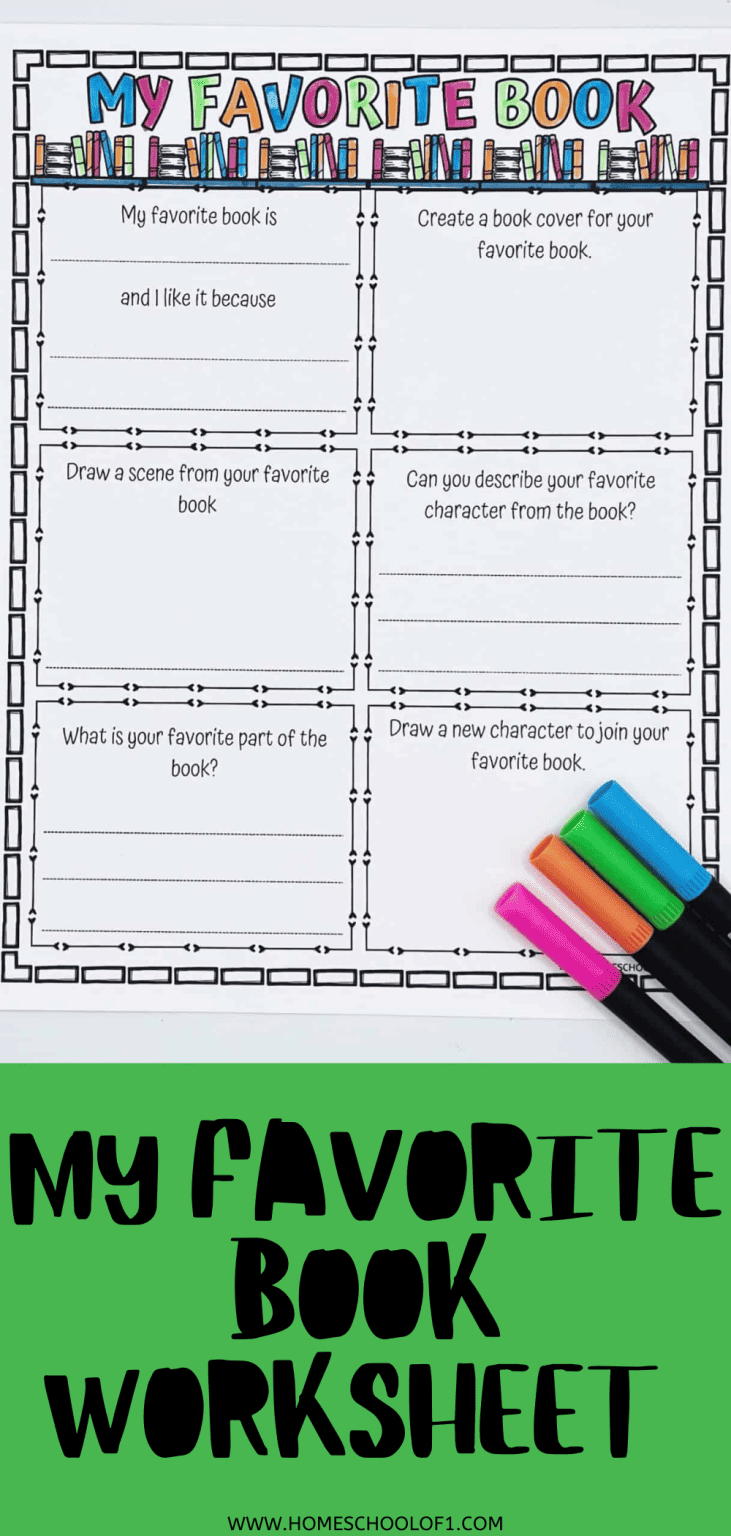Free My Favorite Book Worksheet for Kids