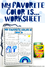 My Favorite Color Worksheet (Free Printable)