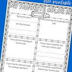 My Favorite Color Worksheet (Free Printable)