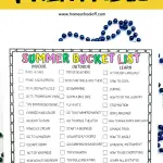 Free Summer Bucket List Printable for Kids