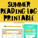 Free Summer Reading Log Printable For Kids