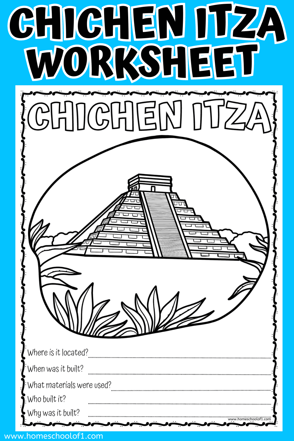 Chichen Itza Worksheet & Fun Facts for Kids