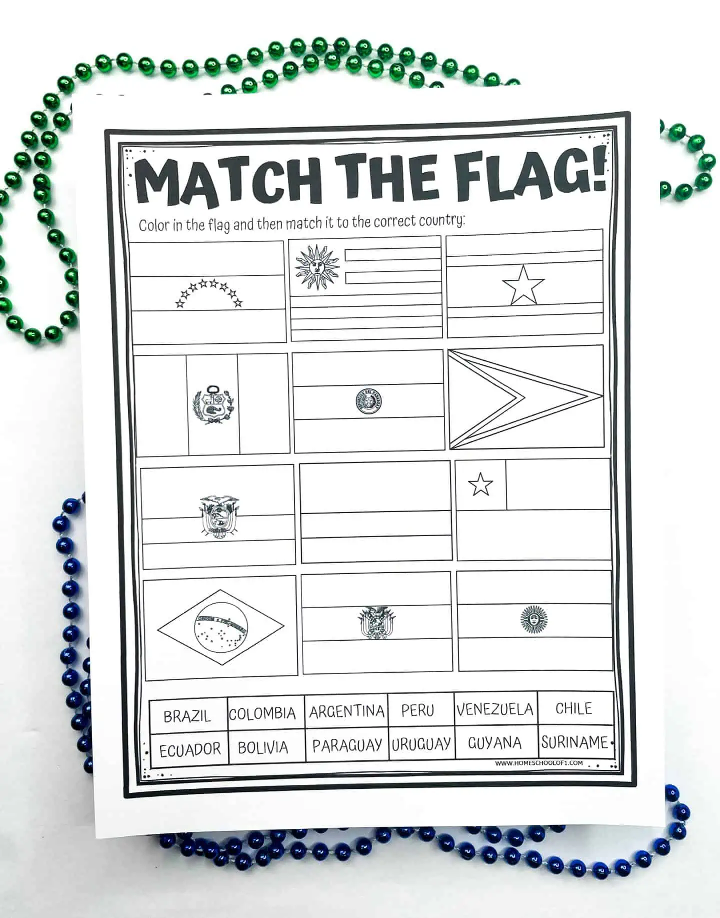 7 Countries of South America Worksheets (Free Printable)