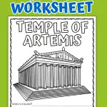 Temple of Artemis Worksheet | Fun Research & Coloring Page