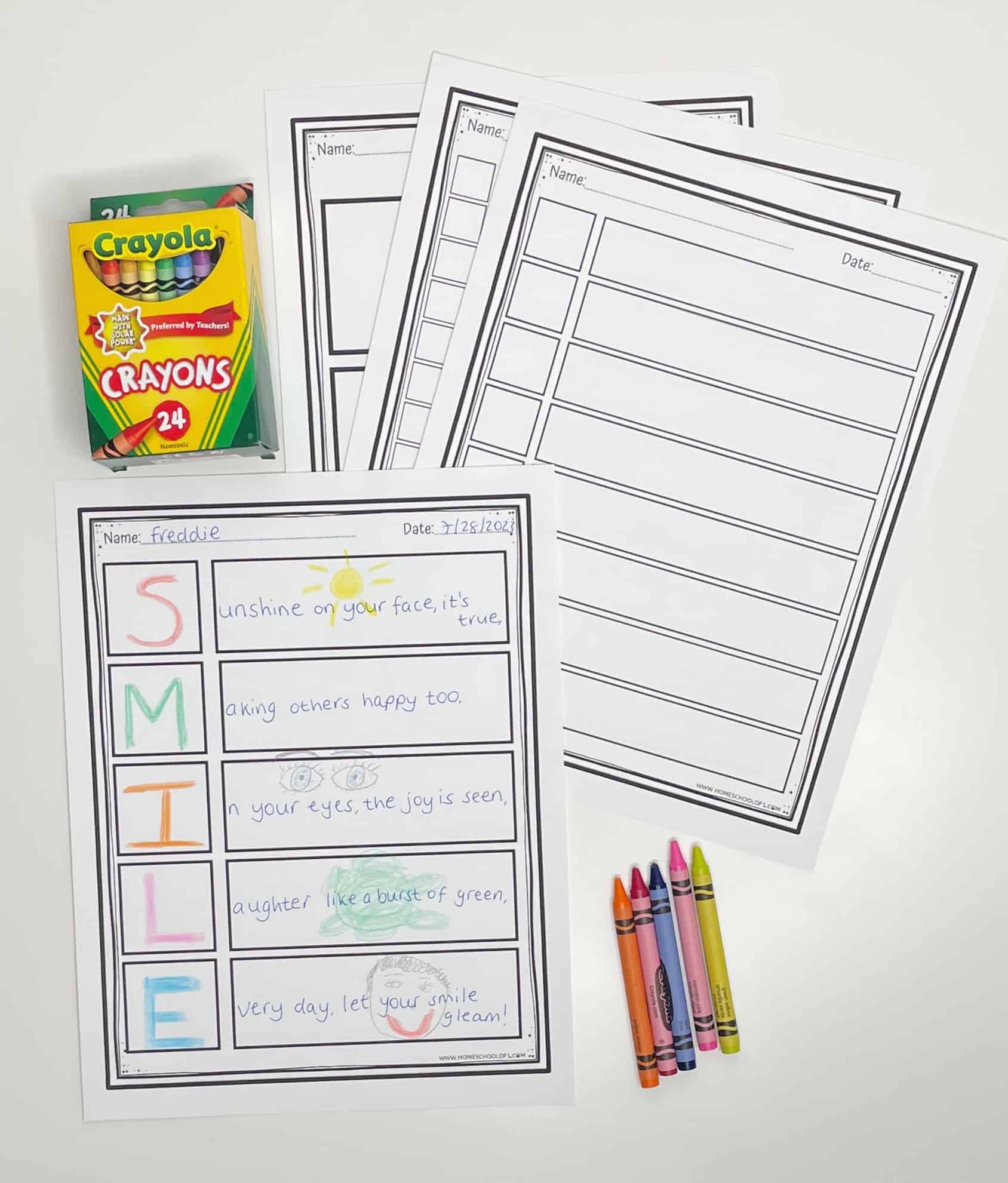 Acrostic Poem Template (10 Free Printables)