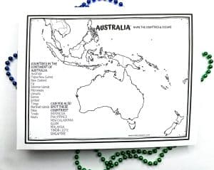 7 Continent of Australia and Oceania Worksheets