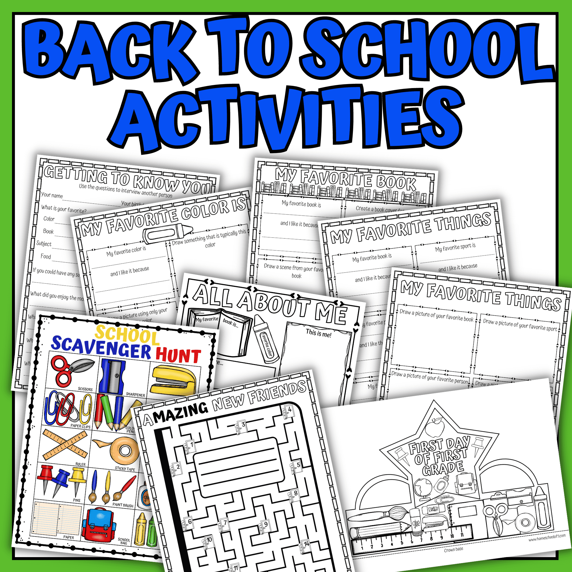 Free First Day of School Scavenger Hunt Printable