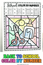 Free Back to School Color by Number Printables