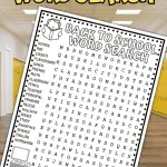 Free Back to School Word Search Printable