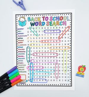 Free Printable Word Searches for Kids by Theme & Season