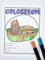 Free Colosseum Worksheet for Kids | A Wonder of the World