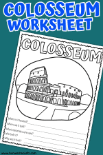 Free Colosseum Worksheet: One of the 7 Wonders of the World