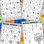 Missing Numbers 1-20 Worksheet (4 Free Printables)