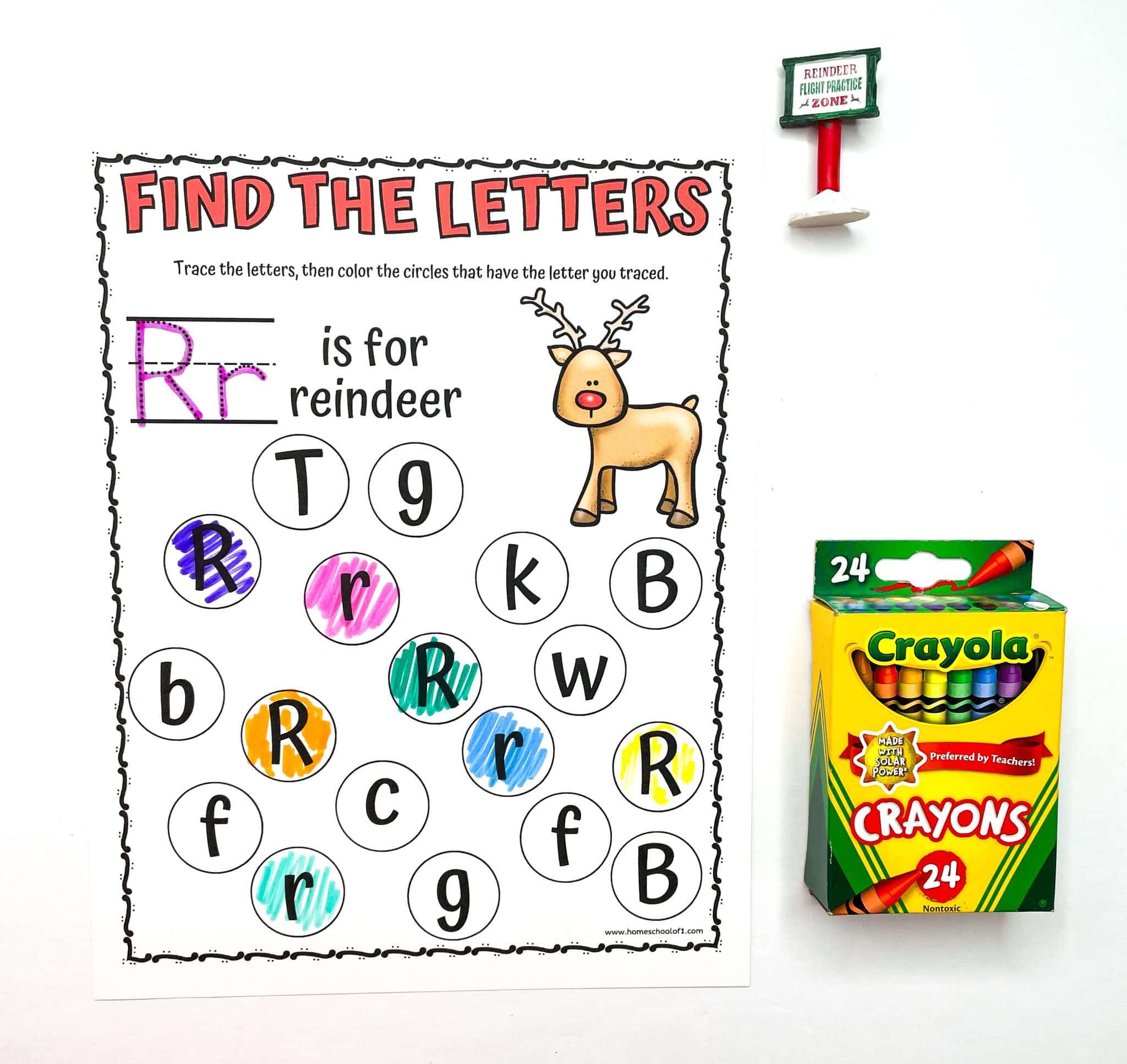 Free Reindeer Preschool Worksheets (Holiday Printables)