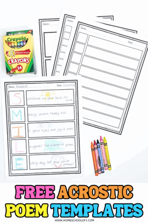 Acrostic Poem Template (10 Free Printables)