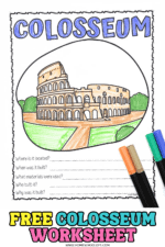 Free Colosseum Worksheet for Kids | A Wonder of the World