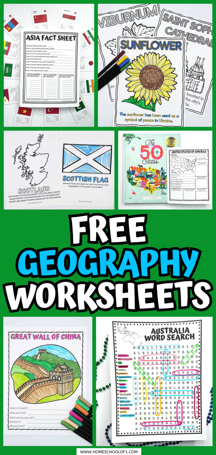 33 Free Geography Worksheets to Explore the World
