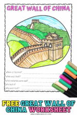 Great Wall of China Worksheet & Fun Facts for Kids