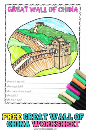 Great Wall of China Worksheet & Fun Facts for Kids
