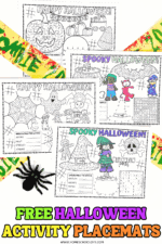 Free Halloween Activity Placemats for Table Fun