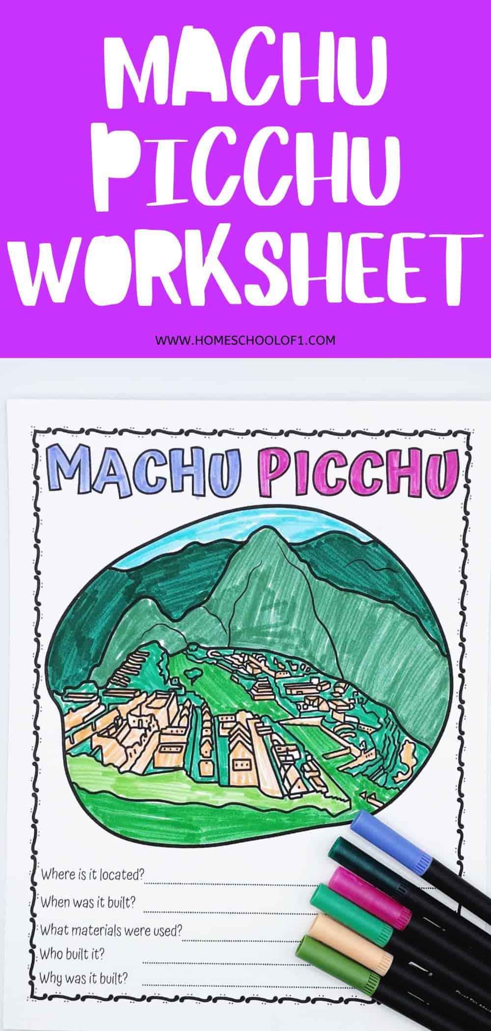 Machu Picchu Worksheet & Fun Facts for Kids