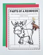 Free Parts of a Reindeer Worksheet