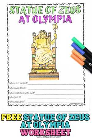 Free Statue of Zeus at Olympia Worksheet