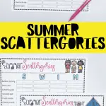 Summer Scattergories Free Printable Boards