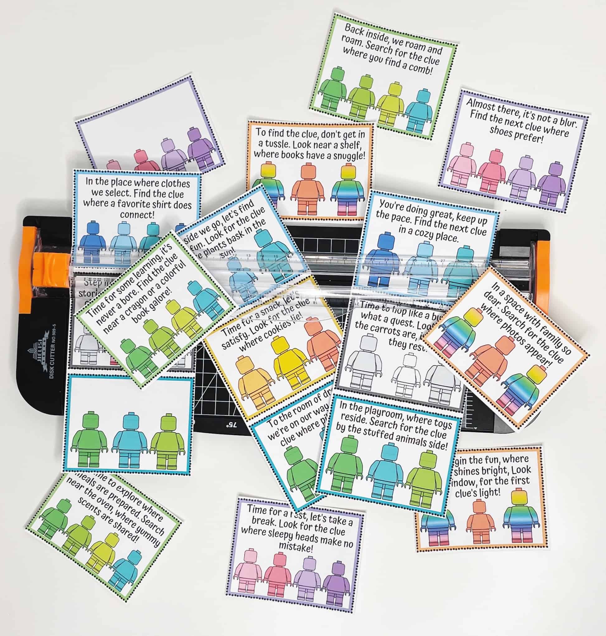 Lego Scavenger Hunt Clues (Free Printable)