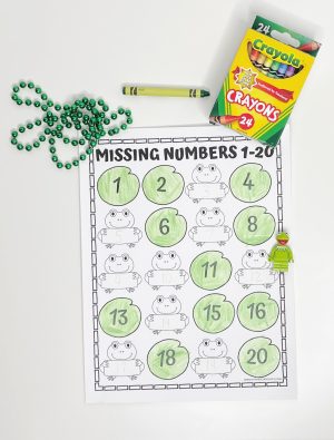 Missing Numbers Worksheets for Kindergarten