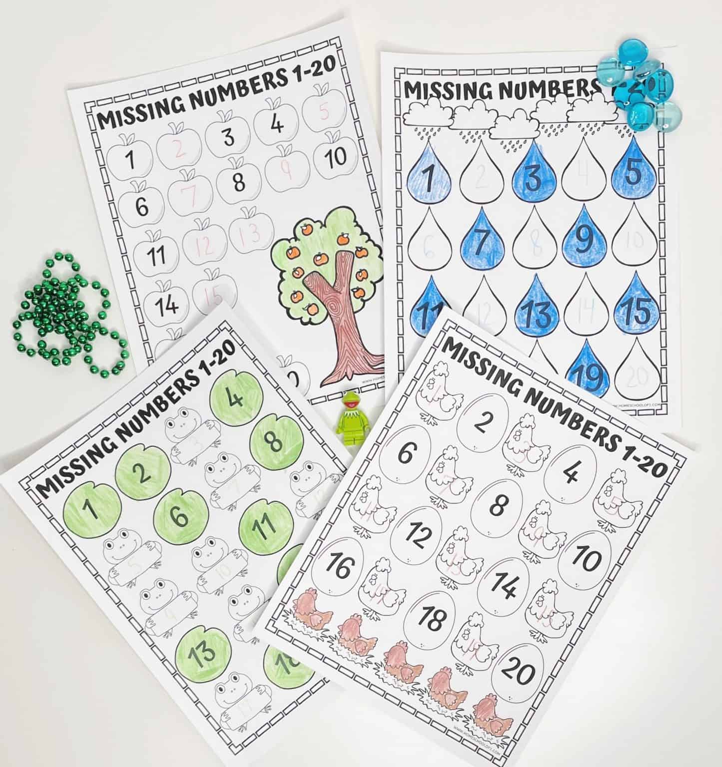 Free Missing Number Worksheets | 1-20