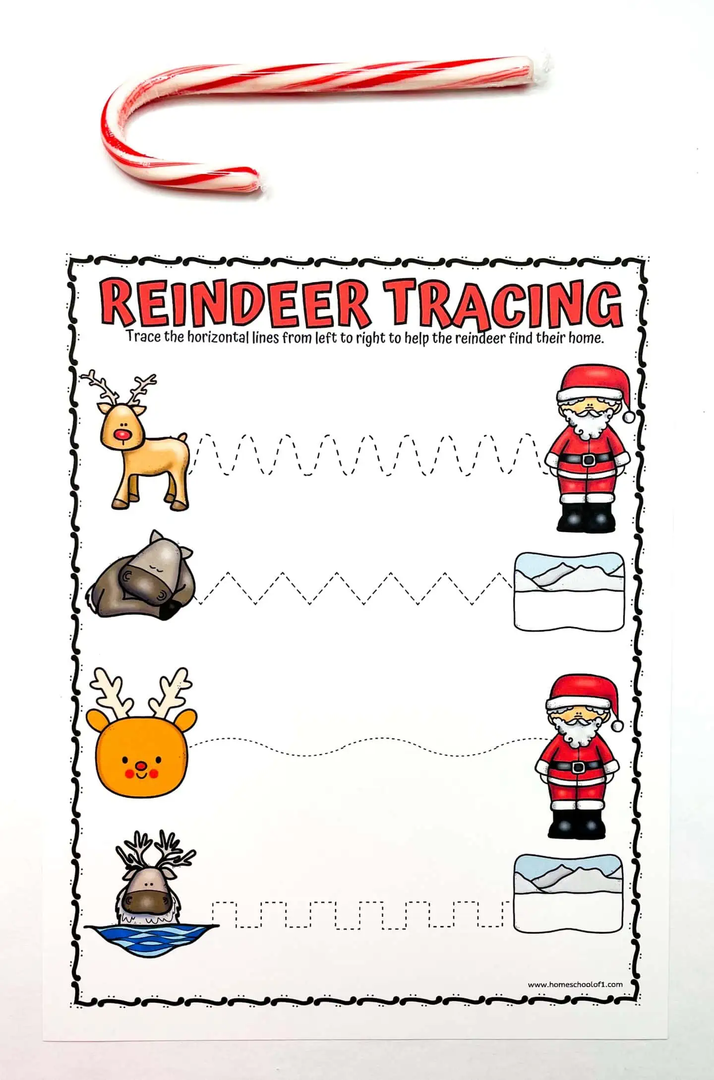 Reindeer Worksheets for Preschoolers (Free Printables)