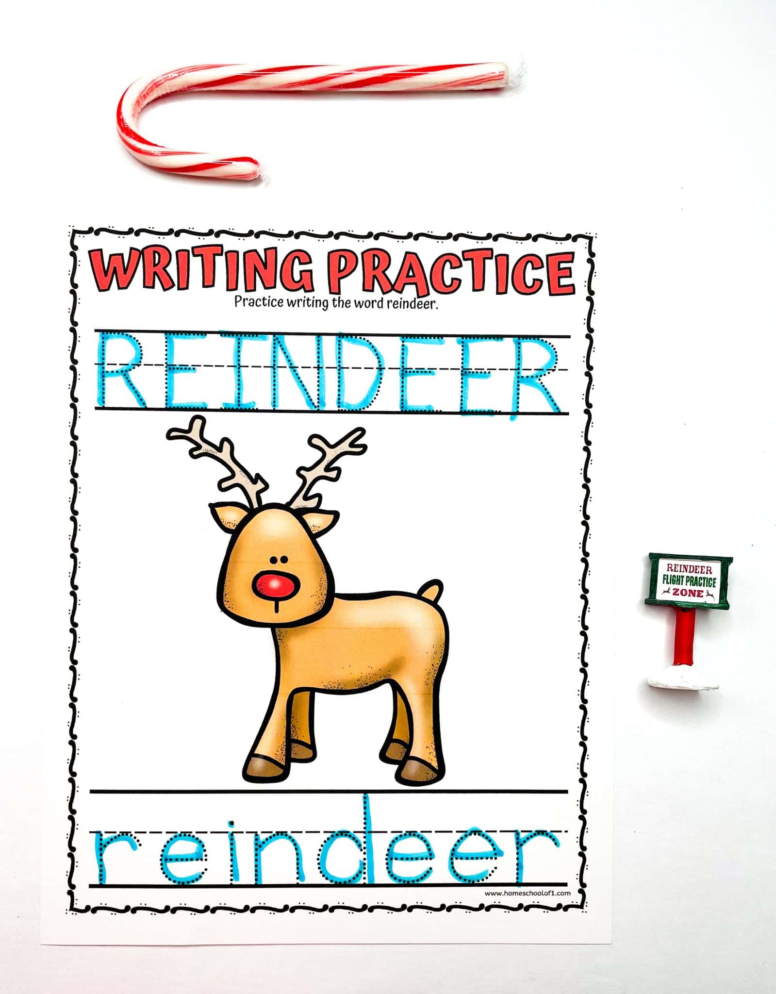 Free Reindeer Preschool Worksheets (Holiday Printables)