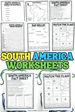 Free South America Worksheets for Kids (Maps, Flags, Facts & More)