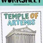 Temple of Artemis Worksheet | Fun Research & Coloring Page