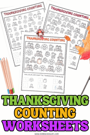 Thanksgiving Counting Worksheets (Free Printables)