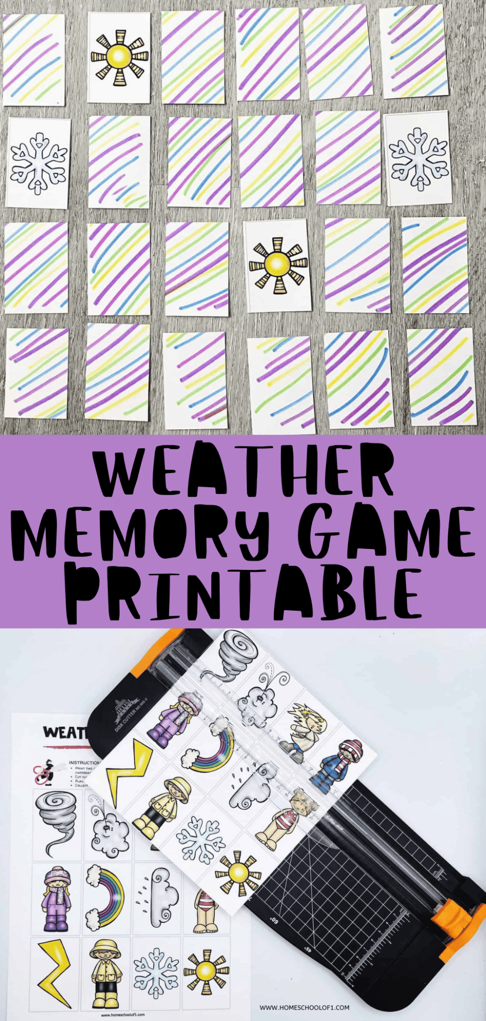 Free Weather Memory Game Printable