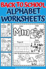 Free Back to School Alphabet Coloring Worksheets