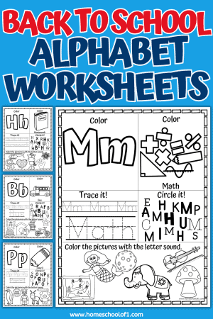 Free Back to School Alphabet Coloring Worksheets