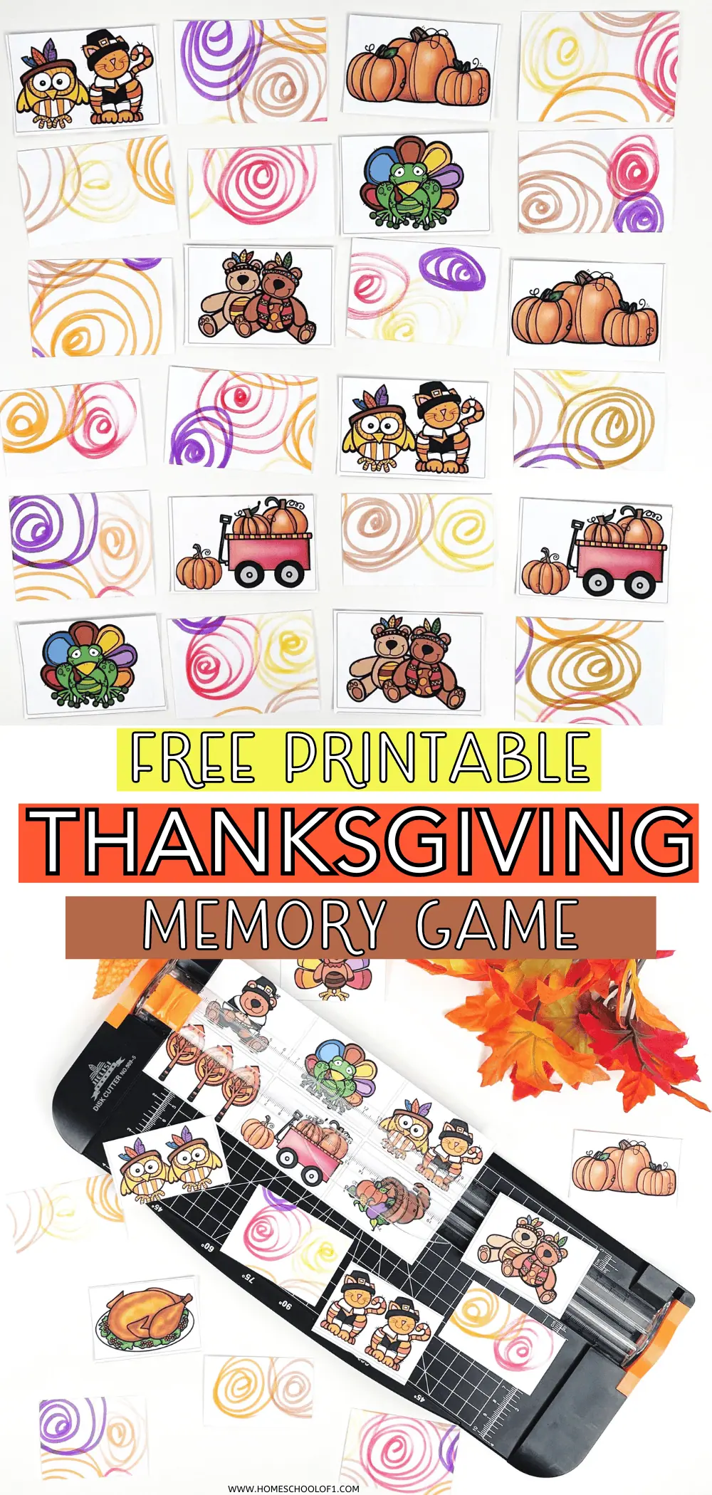 Free Thanksgiving Memory Game Printable