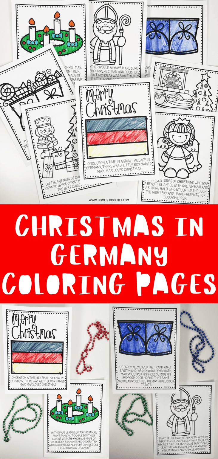 Free Christmas in Germany Coloring Pages & Magical Story