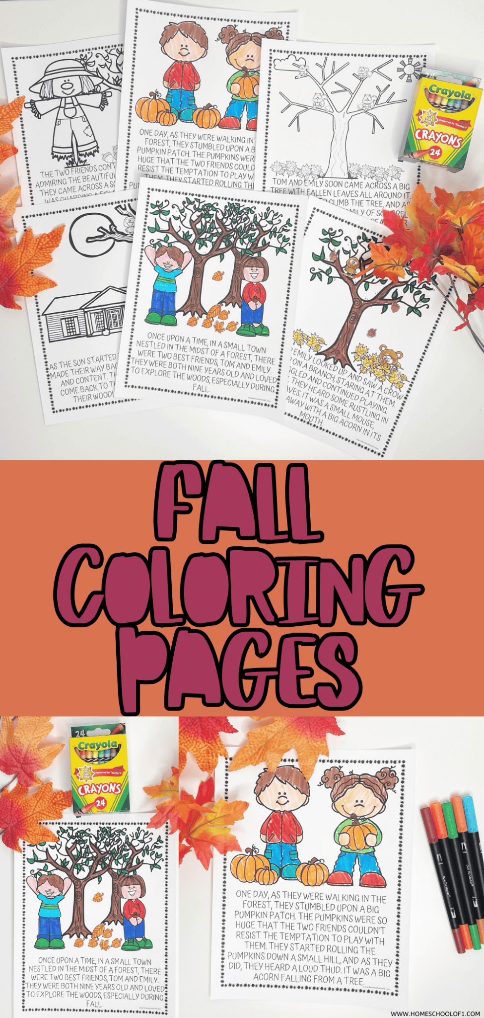 Free Fall Coloring Pages for Kids
