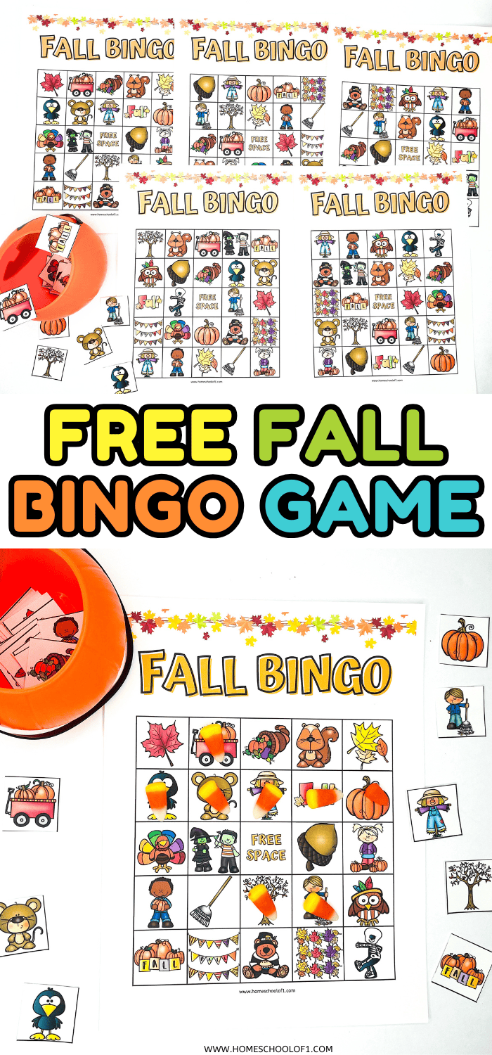 Free Fall Bingo Printable for Kids