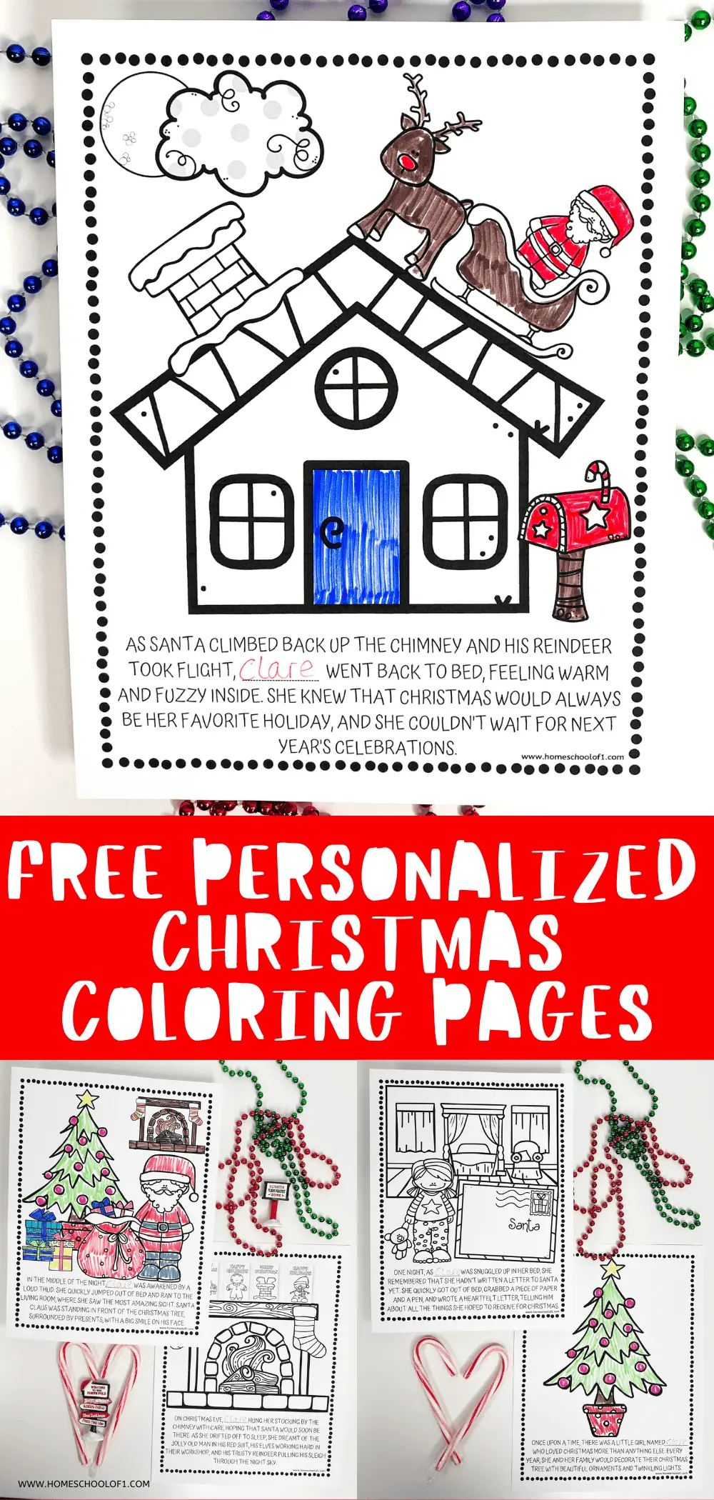 Free Personalized Christmas Coloring Book For Kids