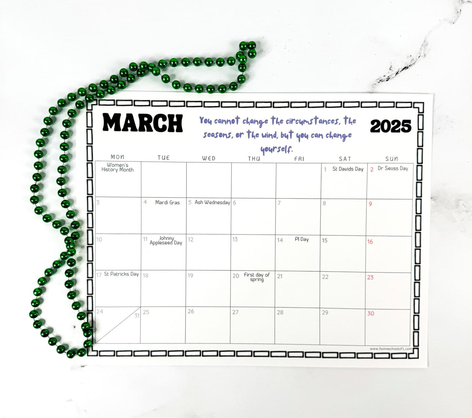 Free 2025 Printable Monthly Calendar With Holidays